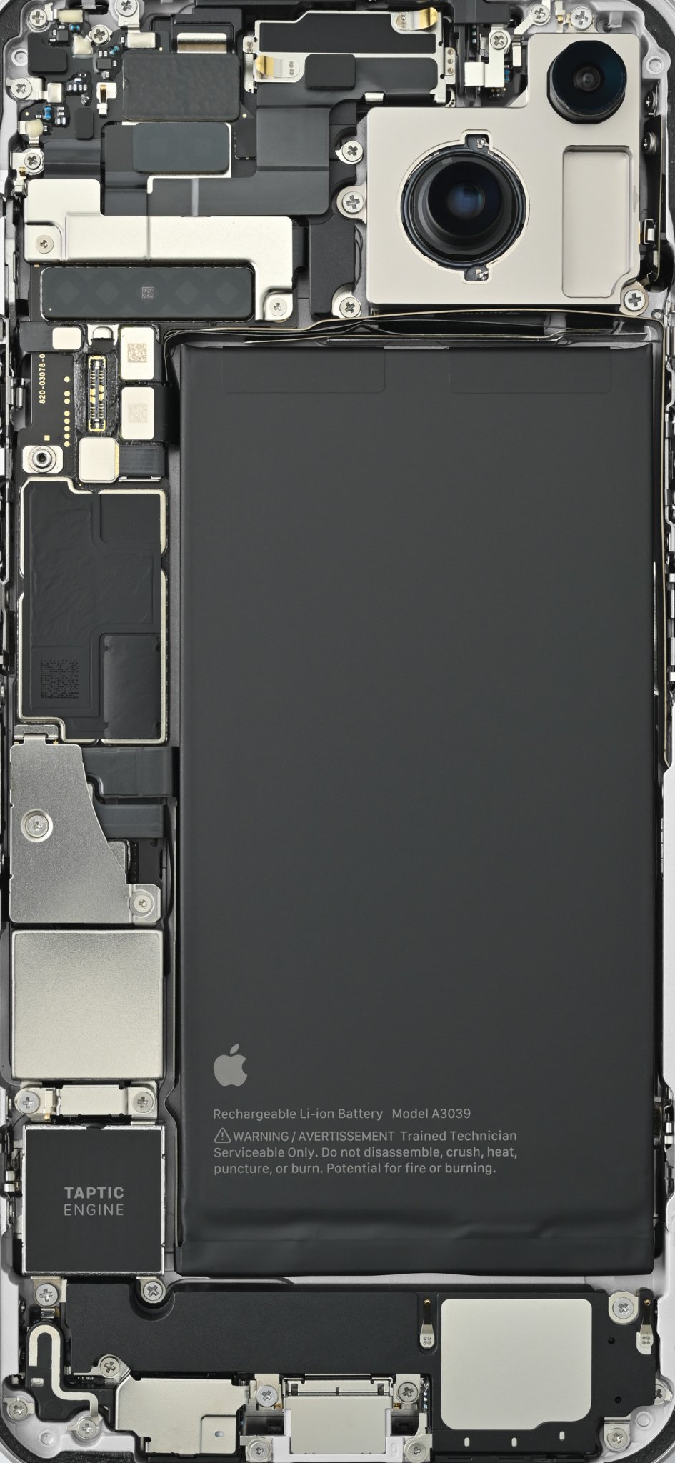 Vue éclatée des iPhone 15 - iFixit